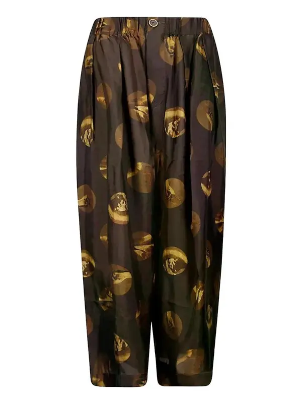 UMA WANG Printed Trousers - Brown