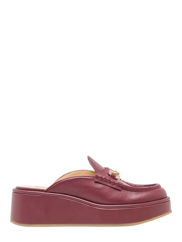 DOLCEVITA Dorrel Platform Loafers - Maroon Leather