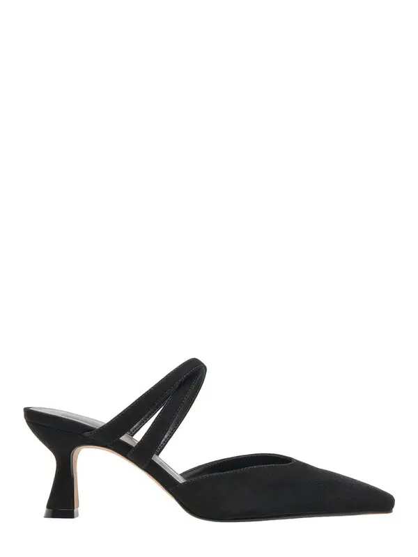 DOLCEVITA Linore Criss-cross Mules - Onyx Suede