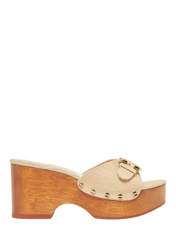 DOLCEVITA Yalah Wedge Heels - Lt Natural Raffia