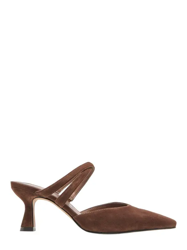 DOLCEVITA Linore Criss-cross Mule - Dk Brown Suede