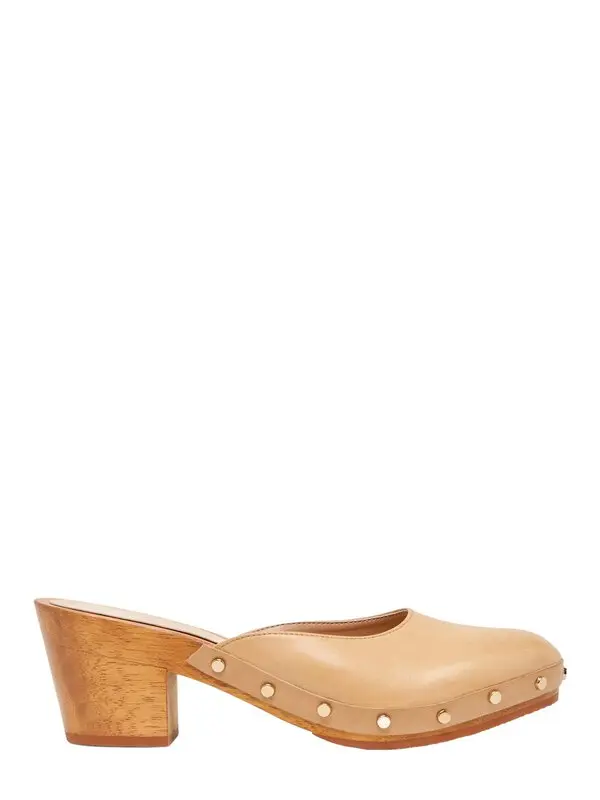 DOLCEVITA Camyn Heel Mule - Cafe Leather