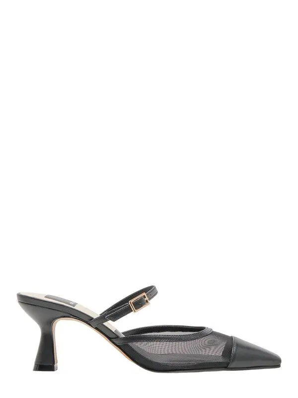 DOLCEVITA Loyd Mid Heel Mule - Onyx Mesh