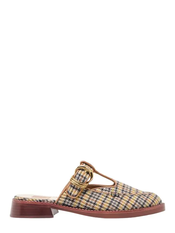 DOLCEVITA Harlah Flats - Yellow Plaid Tweed