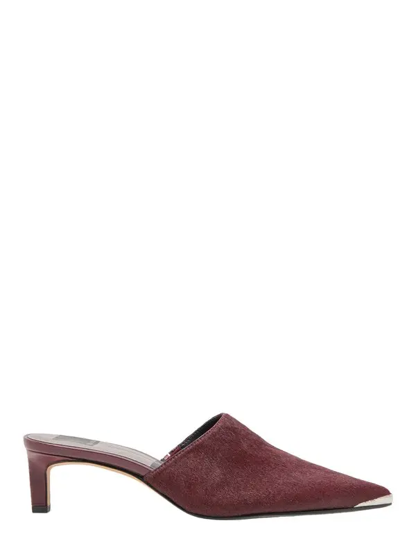DOLCEVITA Lexy Heel Mules - Berry Calf Hair
