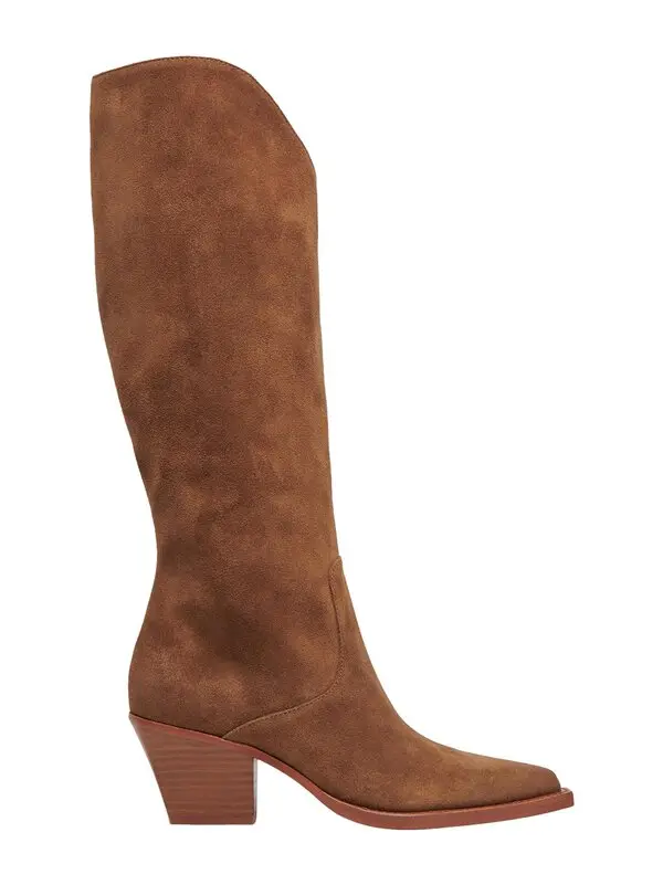 DOLCEVITA Raj Extra Wide Calf Boots - Brown Suede