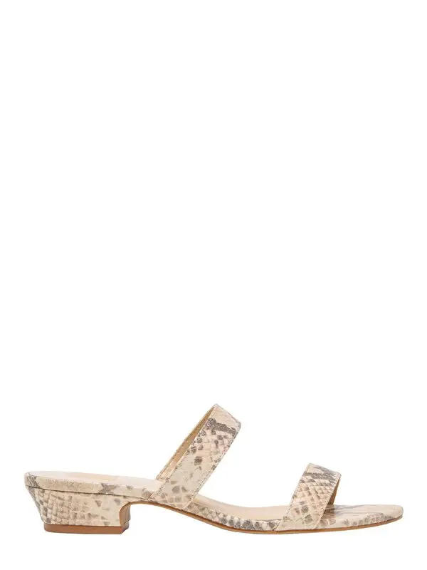 DOLCEVITA Kamile Sandals - Natural Snake Embossed Leather