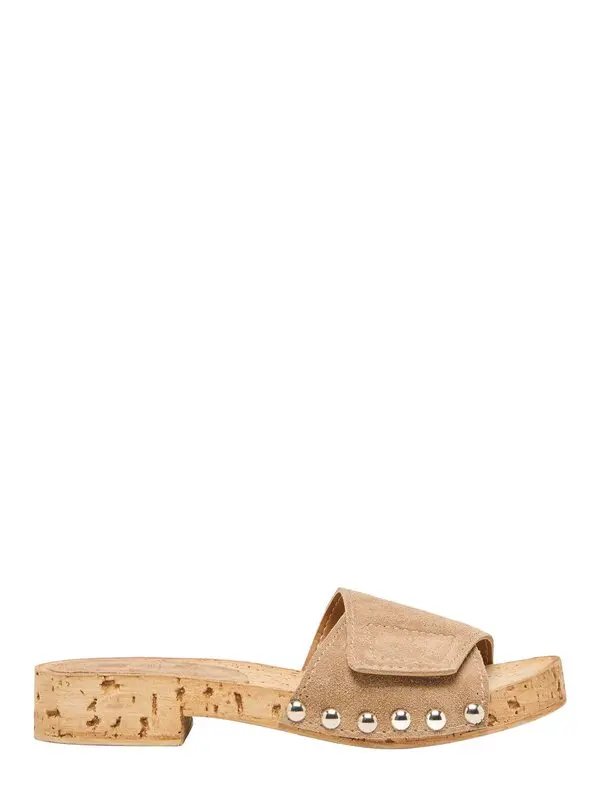 DOLCEVITA Sandy Studded Sandals - Taupe Suede