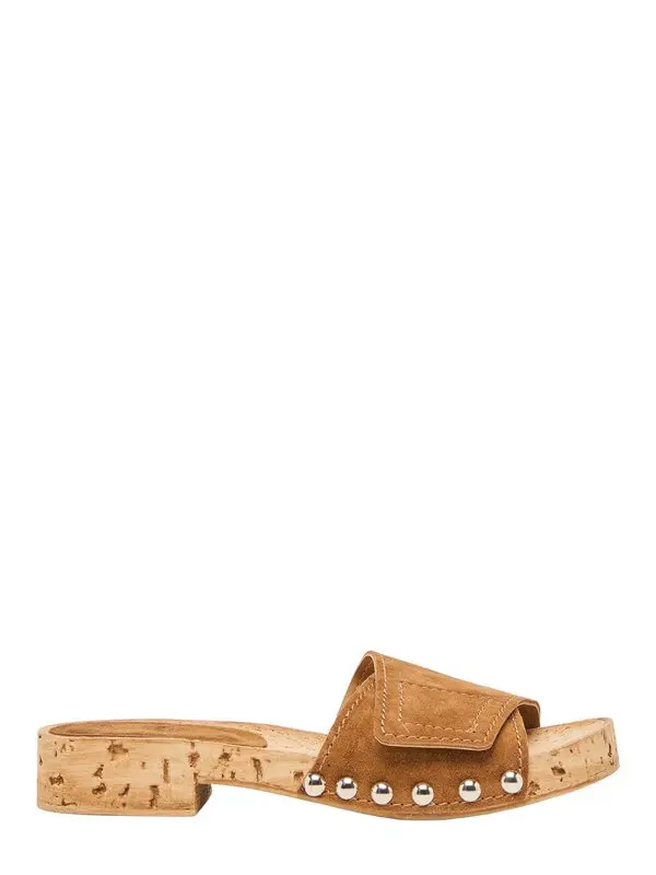 DOLCEVITA Sandy Studded Sandals - Chestnut Suede