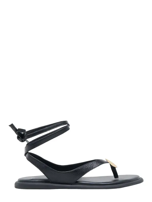 DOLCEVITA Judy Lace-up Sandals - Black Leather