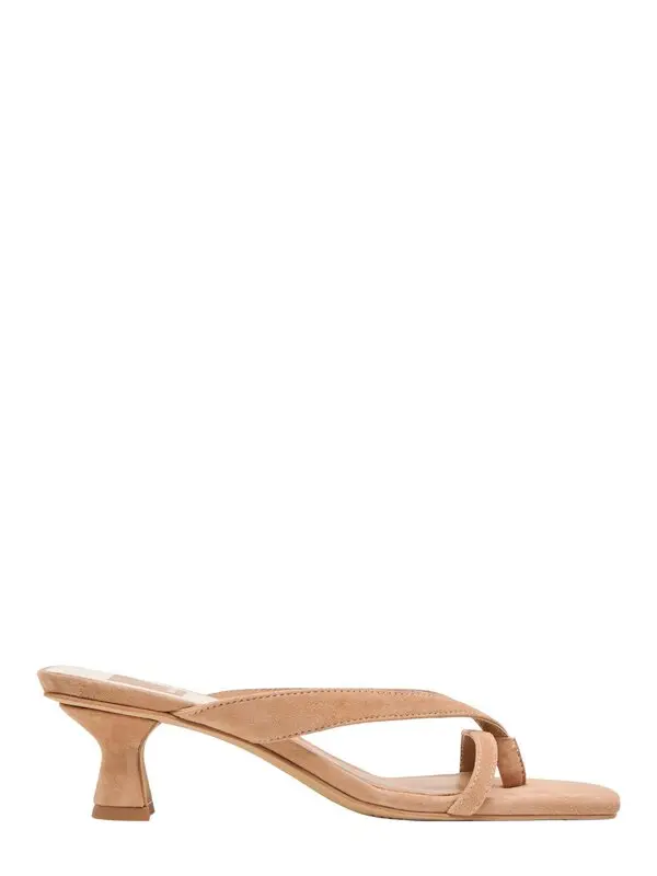 DOLCEVITA Brevel Low Heel Sandals - Toffee Suede