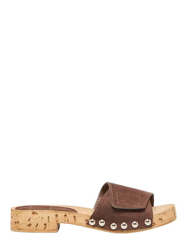 DOLCEVITA Sandy Suede Studded Sandals - Dk Brown Suede