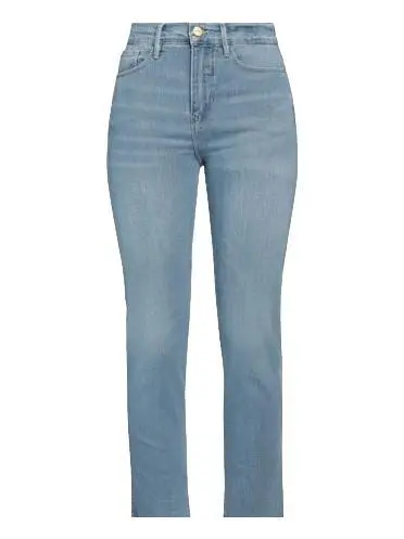 FRAME Straight-leg Jeans With Raw-cut Hem - Blue