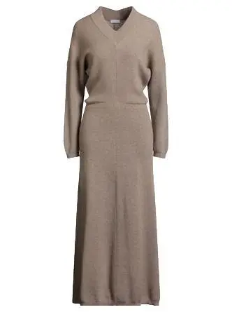 Brunello Cucinelli Cashmere Maxi Dress - Khaki