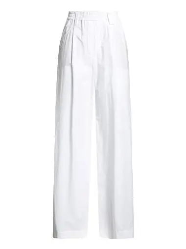 Brunello Cucinelli Wide-leg Cotton Pants - White