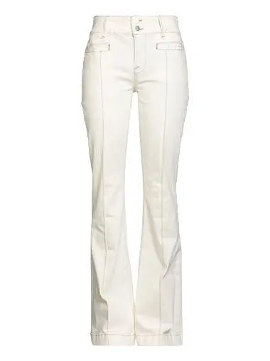 FRAME Flared Jeans With Piped Trims - White