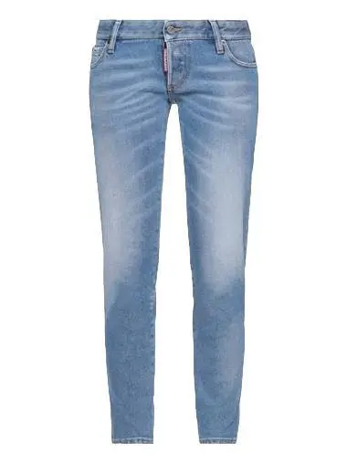 Dsquared2 Jeans In Cotton, Elastane And Cow Leather - Blue