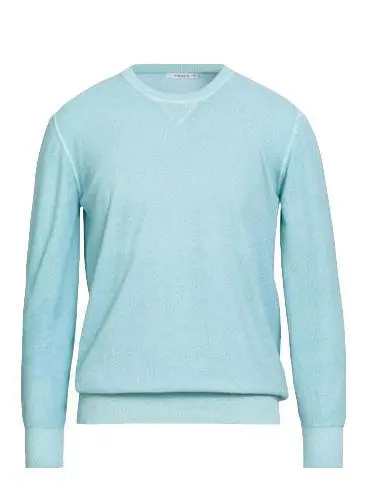 KANGRA Cotton Blend Crewneck Sweater - Blue