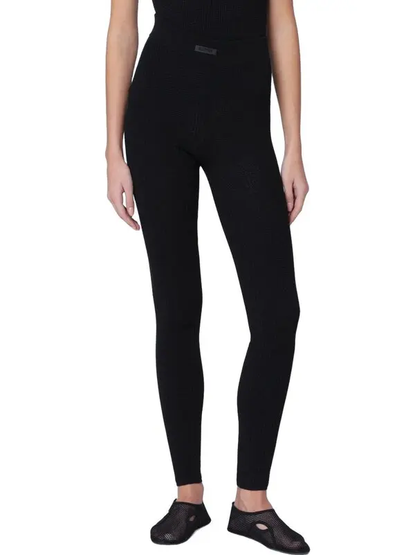 Fear Of God Leggings In Stretch Waffle Fabric - Black