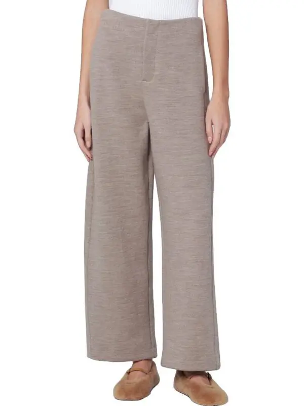 Max Mara Wool-cotton Blend Cropped Trousers - Beige