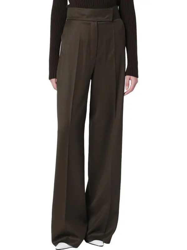 Max Mara Wide-leg Wool Trousers - Green
