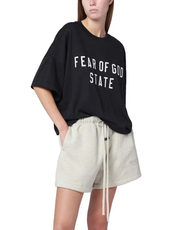 Fear Of God Crewneck T-shirt With Logo - Black