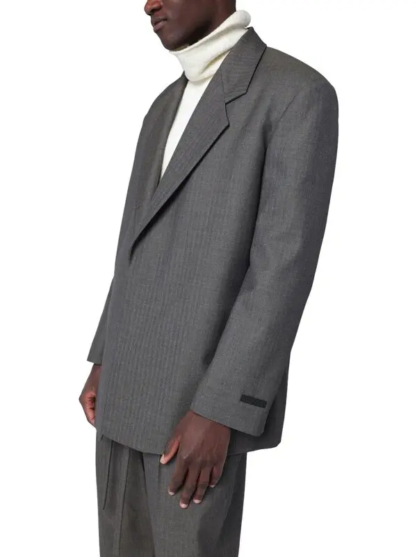 Fear Of God Single-breasted Virgin Wool Blazer - Grey
