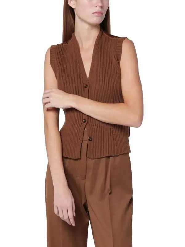 Max Mara Wool-cashmere Gilet - Brown