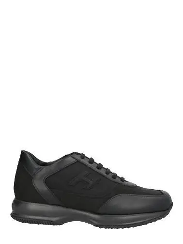 Hogan Leather And Textile Sneakers - Black