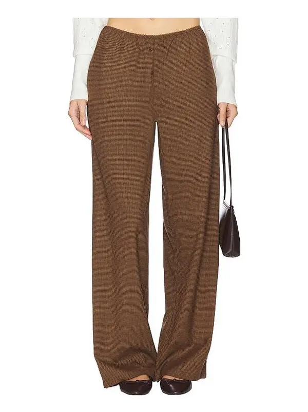 Lioness Bloom Pant - Chocolate Plaid