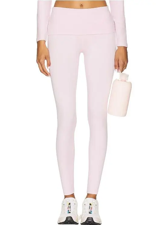 Year Of Ours Ballet Fold Over Legging In Pink - Plie Pink