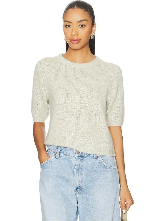 W. CASHMERE Brenda Short Sleeve Pullover - Earth