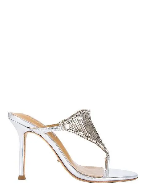 TONY BIANCO Demure Heel - Silver Glomesh