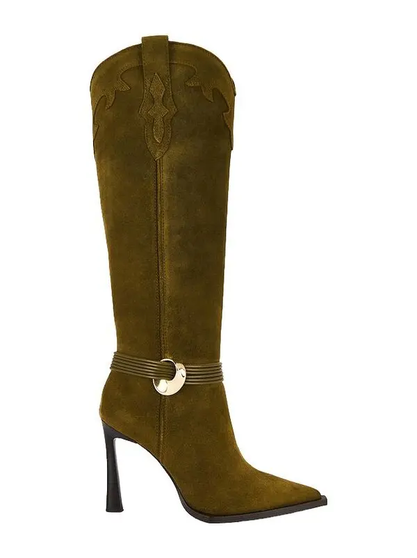 Steve Madden Kyndall Boot - Olive Suede