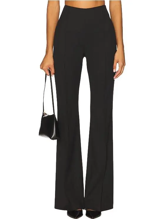 Smythe Pintuck Flare Pant - Deep Black