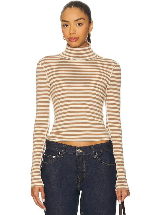 Free People X We The Free Good Good Turtle Stripe Top - Otter & Tea