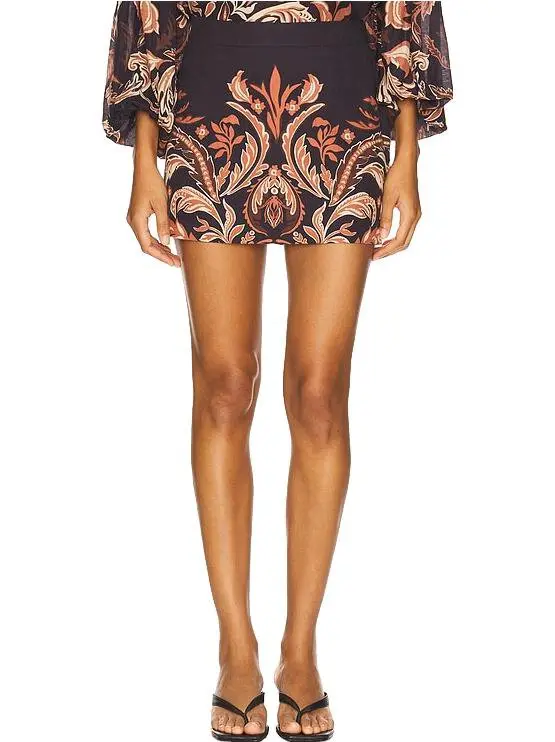 Hemant & Nandita Mini Skirt - Brown