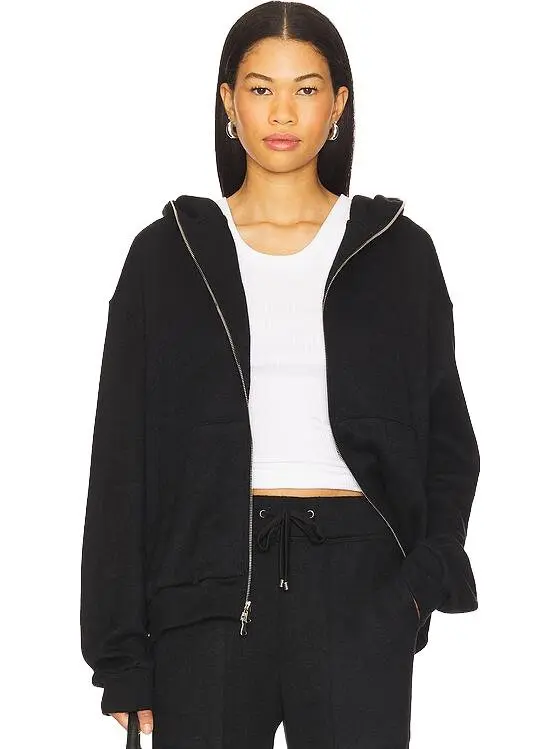 Heroine Sport Plush Full Zip Hoodie - Black