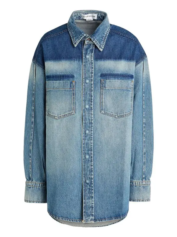 Victoria Beckham Oversized Denim Shirt - Mid Denim
