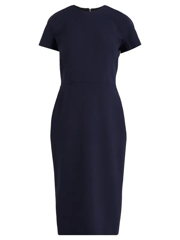 Victoria Beckham Crepe Midi Dress - Navy