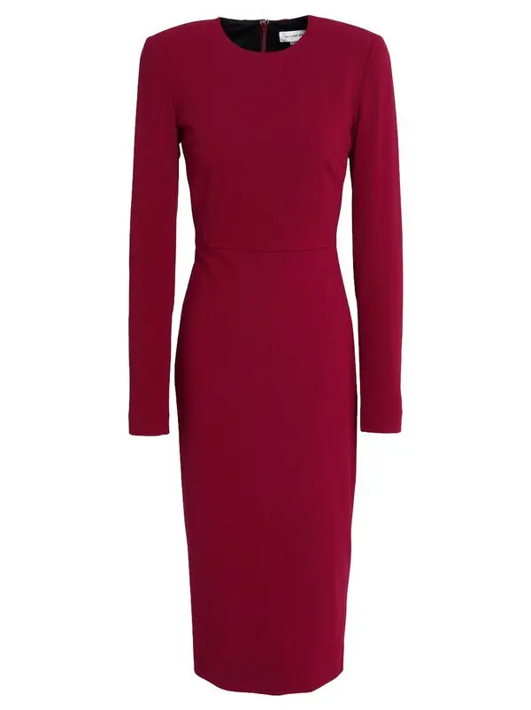 Victoria Beckham Wool-blend Crepe Midi Dress - Claret