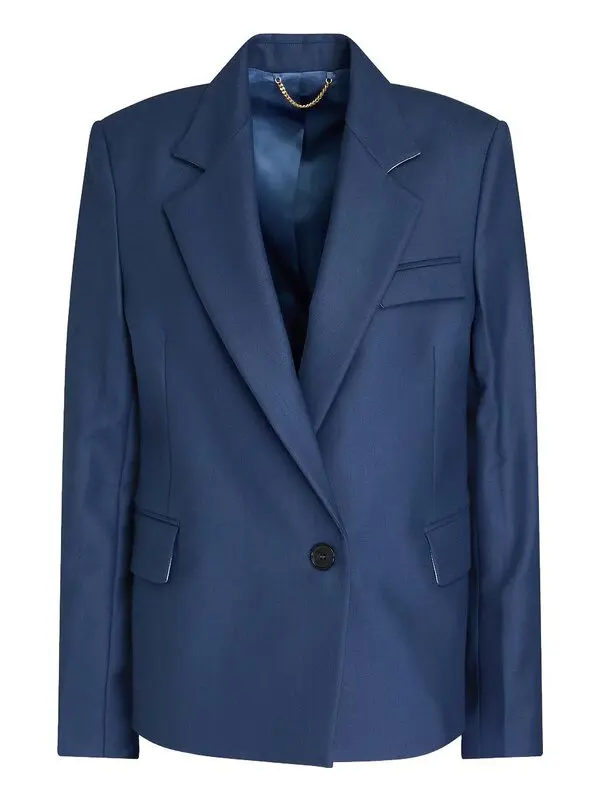 Victoria Beckham Twill Blazer - Navy