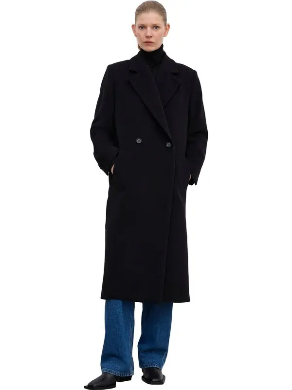 HOUSE OF DAGMAR Db Wool Coat - Black