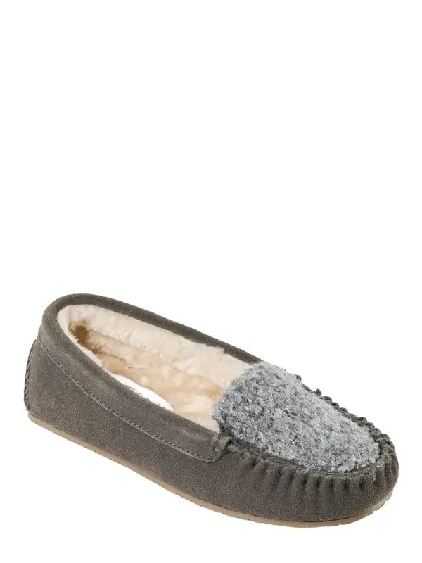 Minnetonka Cosi Faux Shearling Slipper - Grey