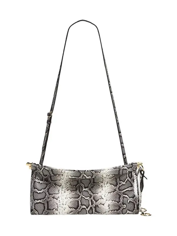 Alaïa Medium Le Click Snakeskin Shoulder Bag - Blanc/noir