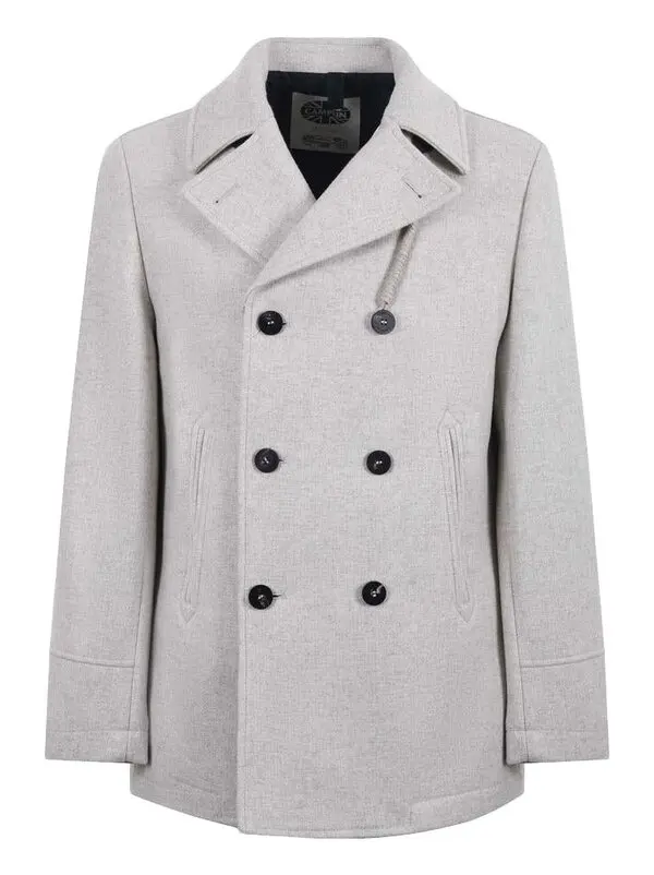 CAMPLIN Wool Blend Peacoat - Grey