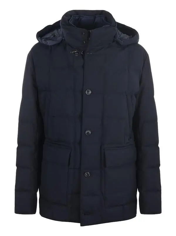 FAY Canvas Down Jacket - Blue