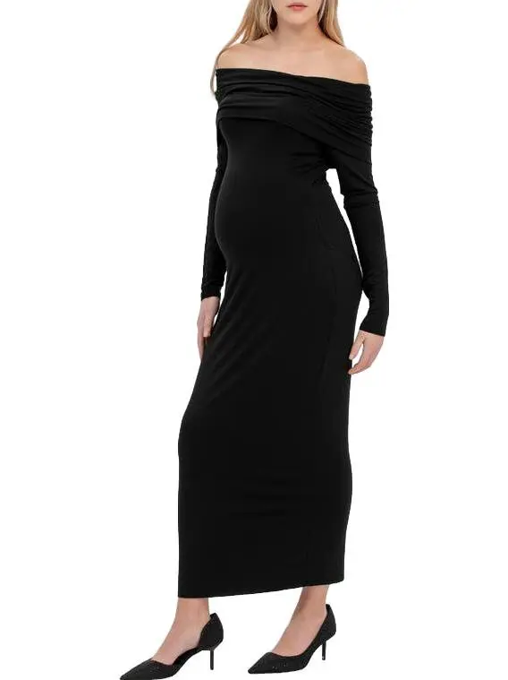 PIETRO BRUNELLI Primrose Off The Shoulder Body-con Dress - Black