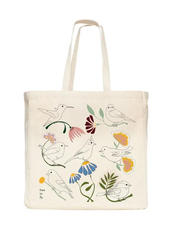 THE TOTE PROJECT Free To Fly Printed Tote - Natural
