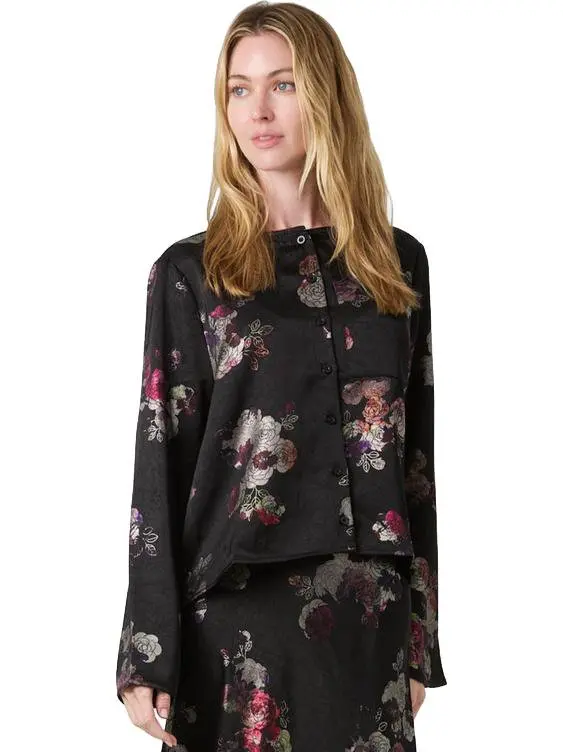 BY TESS COLLECTION Olivia Blouse - Black Floral